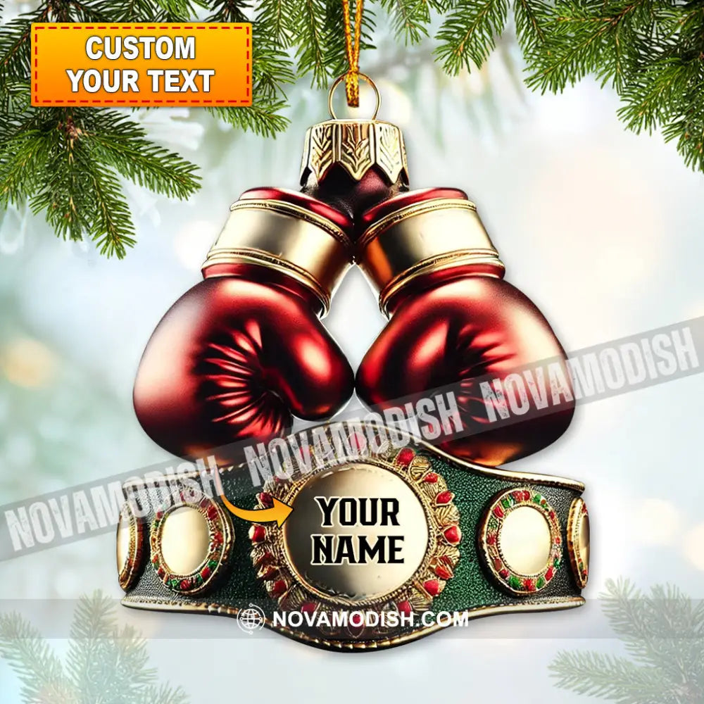 Custom Ornament, Boxing Ornament, Christmas Room Decor