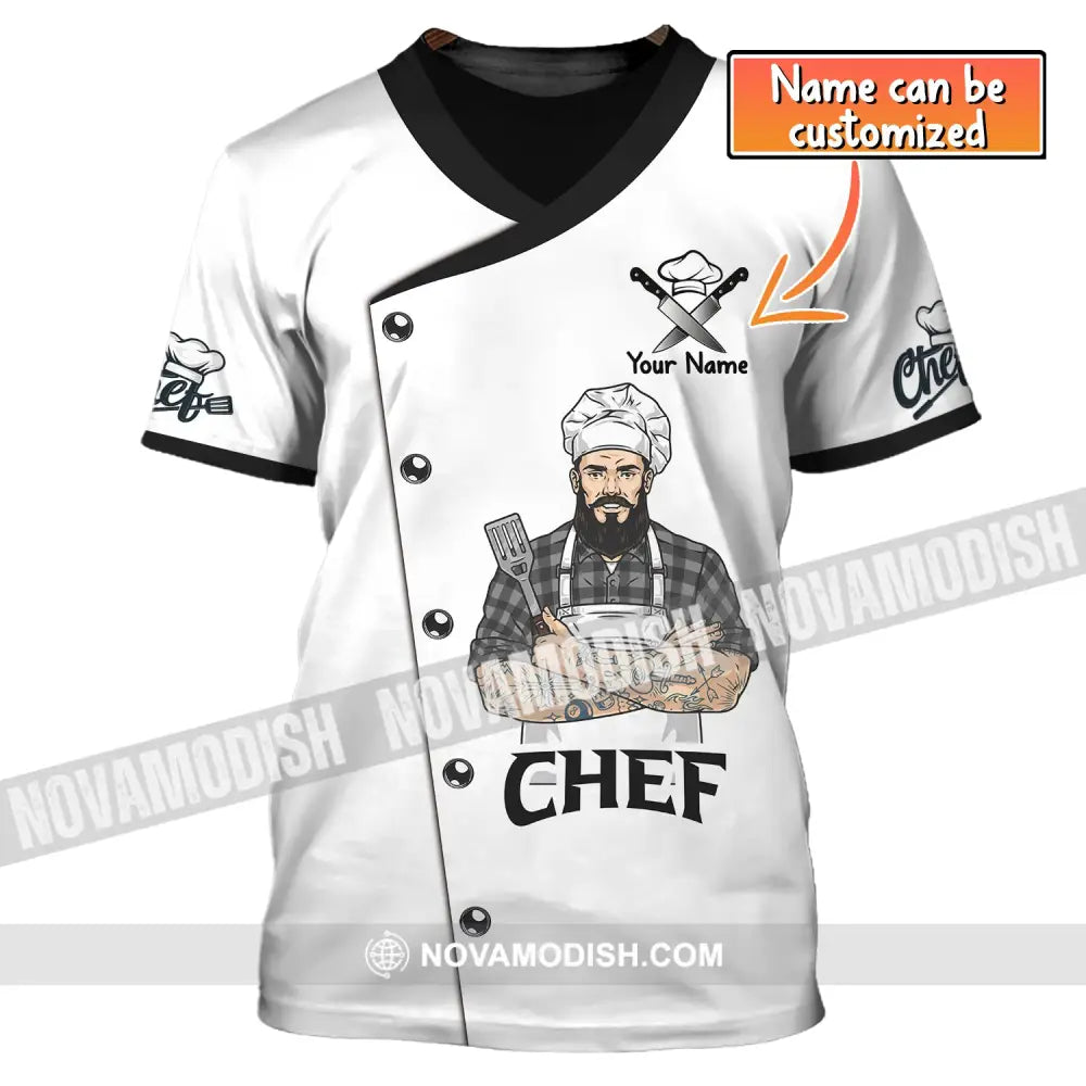 Man Shirt, Custom Name Chef Shirt, Chef T-shirt, Chef Apparel