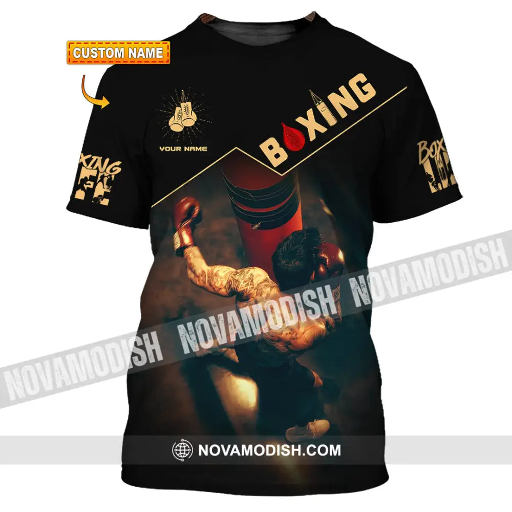 Unisex Shirt, Custom Name Boxing Shirt, Boxing Long Sleeve, Boxing T-S