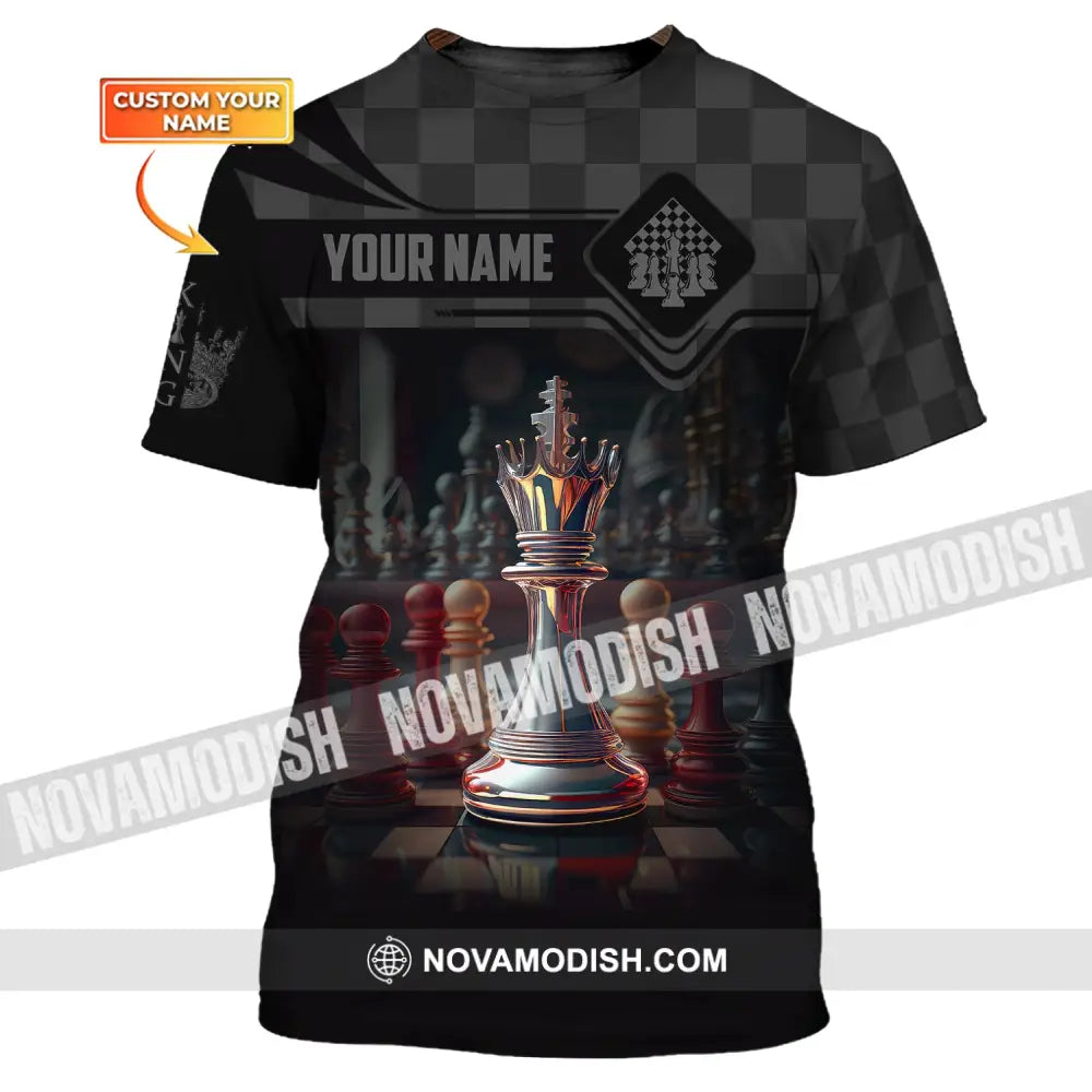 Unisex Shirt, Custom Name Chess T-Shirt, Chess Player Club, Chess King