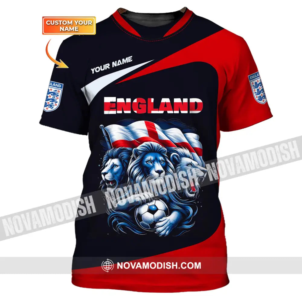 Unisex Shirt, Custom Name England Football Shirt Shirt, England Footba