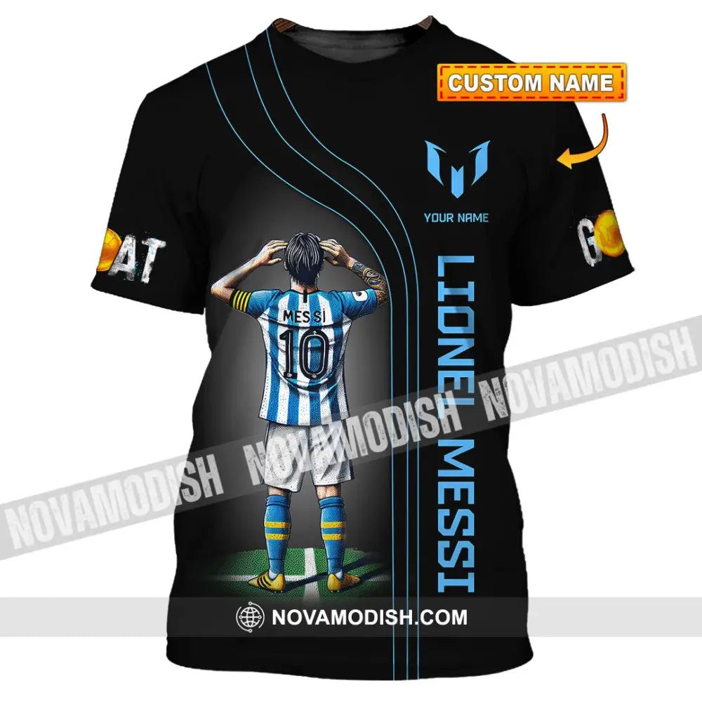 Unisex Shirt, Custom Name Lionel Messi Shirt, Football Lover Hoodie Sh
