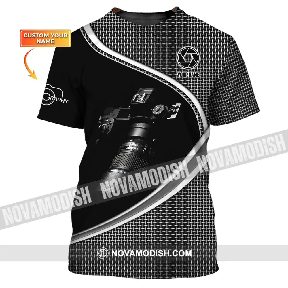 Unisex Shirt, Custom Name Photographer Shirt, Camera Lover Shirt, Gift