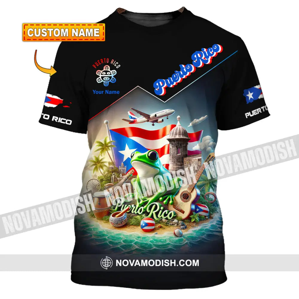 Unisex Shirt, Custom Name Puerto Rico Shirt, Puerto Rico Lover Polo Lo