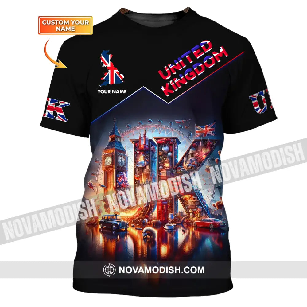 Unisex Shirt, Custom Name United Kingdom Shirt, United Kingdom Pride,