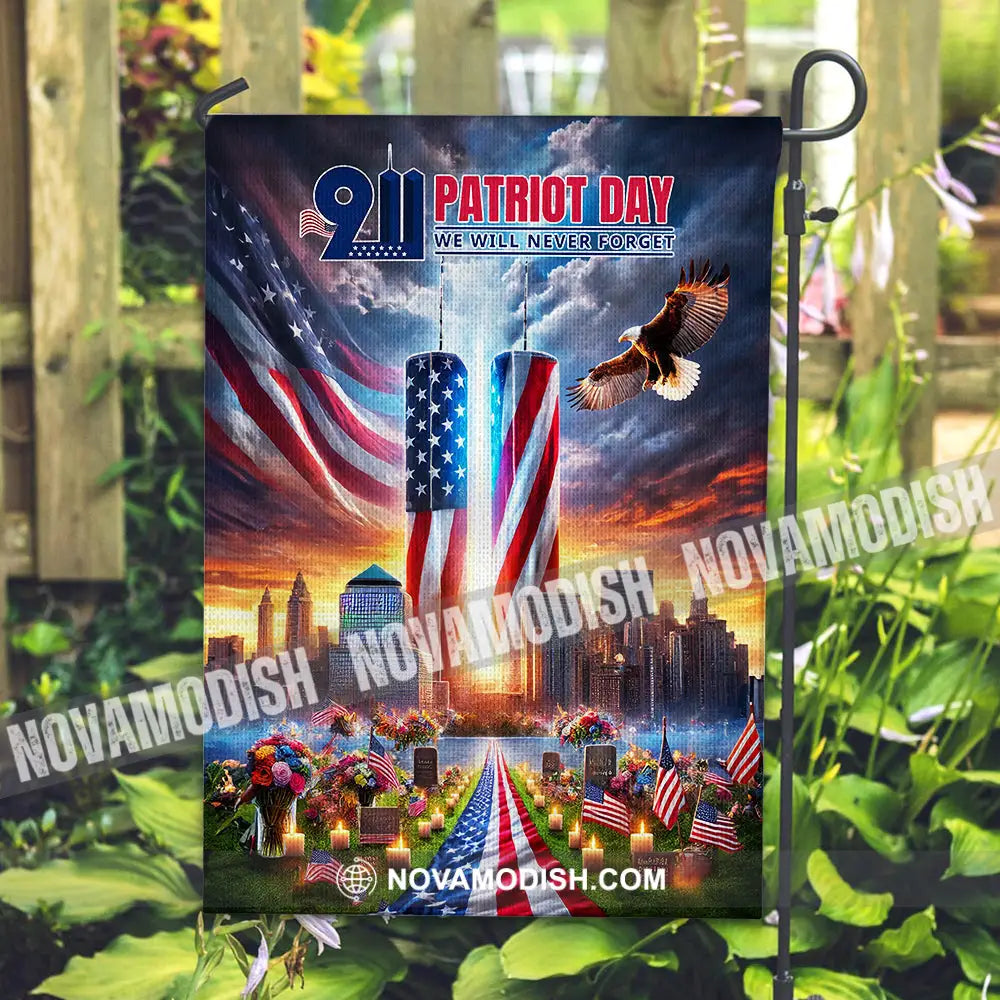 United States Flag, Patriot Day Fireman 911 Memorial - American Memori